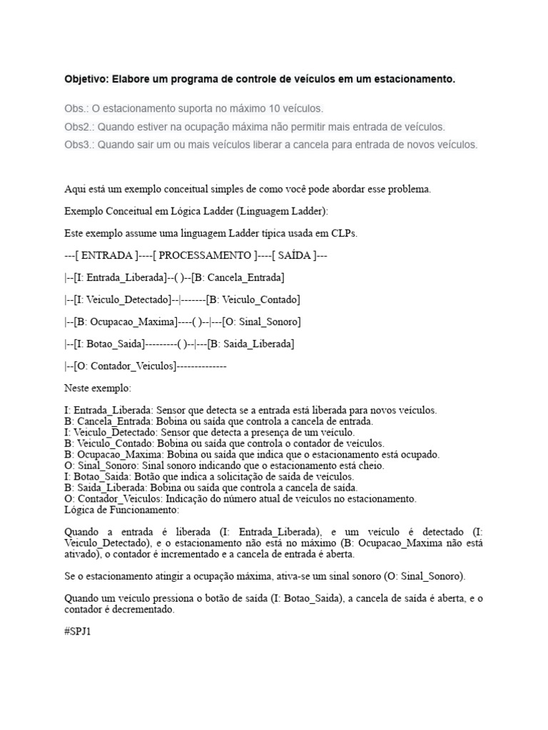 Atividade CLP prática resposta | PDF Atividade CLP prática resposta | PDF