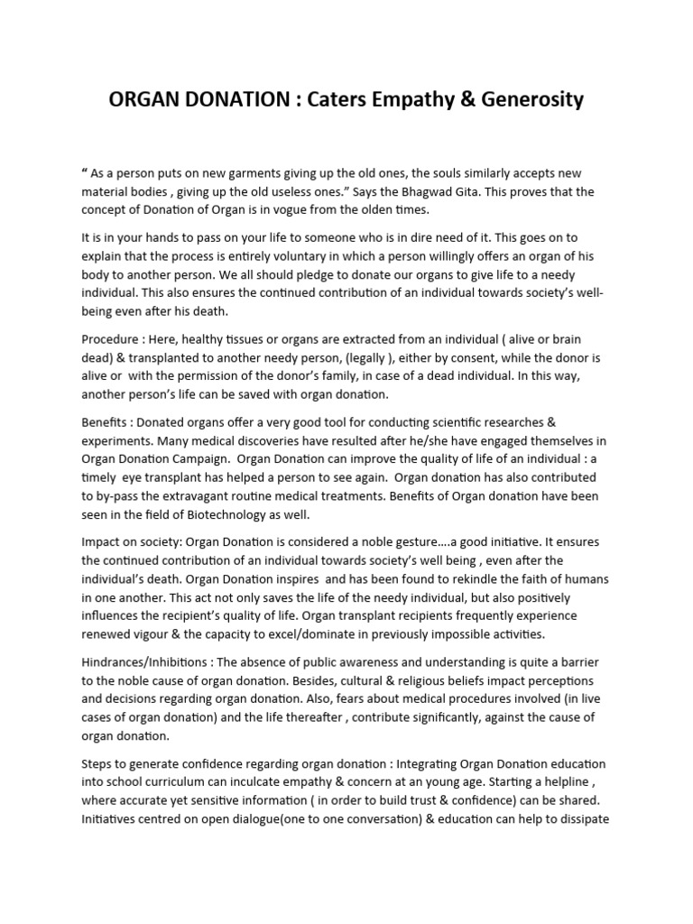 organ_donation | PDF | Organ Donation