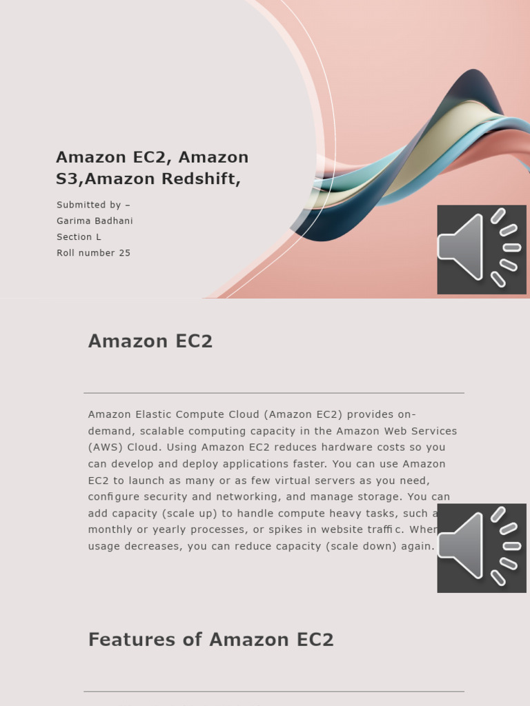 Overview of Amazon EC2, S3, and Redshift | PDF | Amazon Web Services | Cloud Computing