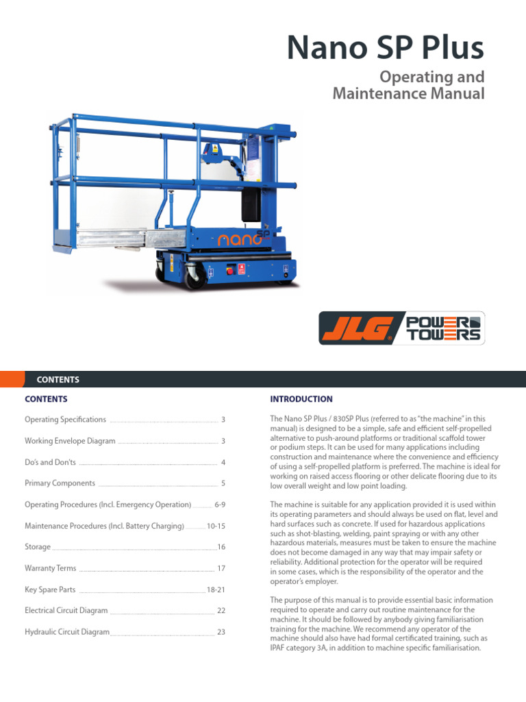 A - NANO SP PLUS - POWER TOWERS - Operation - English | PDF | Battery ...