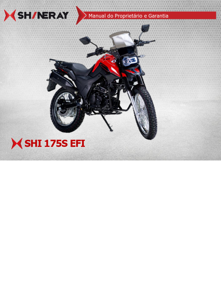 Rasc Manual de Proprietario Shi 175s Efi Rev002 | PDF | Motocicleta | Freio
