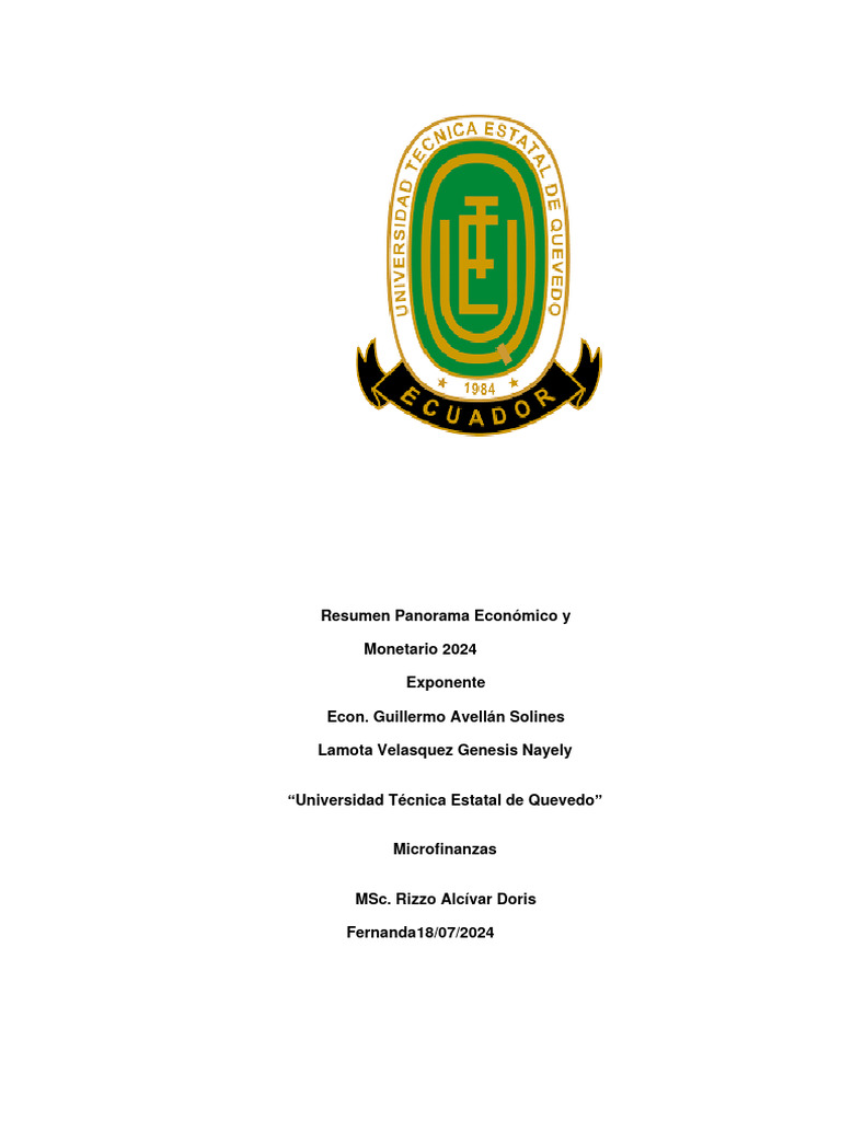 Genesis Micro Resumen | PDF | Bancos centrales | Bancos