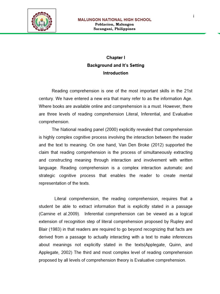 Acknowledgment | PDF | Reading Comprehension | Inference