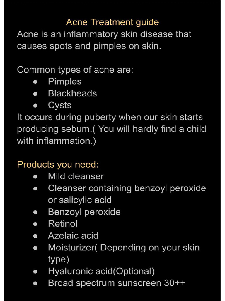 Acne treatment guide | PDF