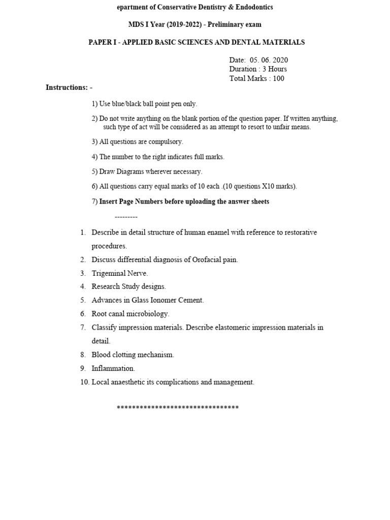 First MDS Paper 2 | PDF