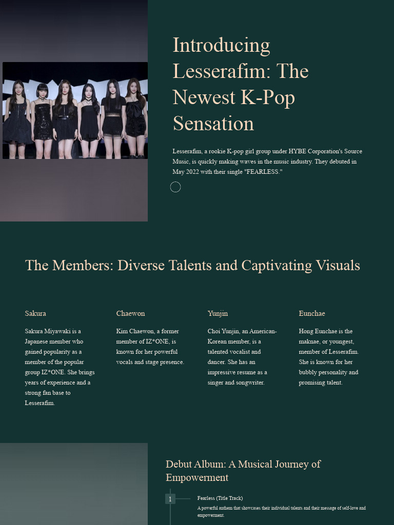 Introducing Lesserafim the Newest K Pop Sensation | PDF | Performing ...