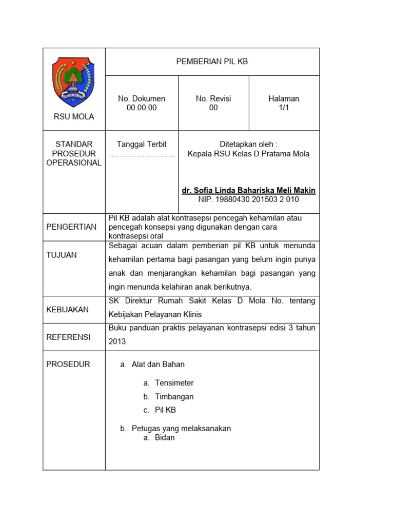 Form Sop Pil | PDF