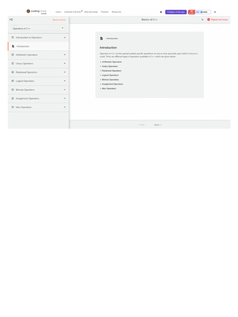 Operators in C++ | PDF | Teaching Methods & Materials | Computers