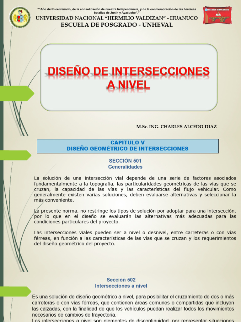 Diseño de Intersecciones A Nivel | PDF | Tráfico | Intersección (carretera)