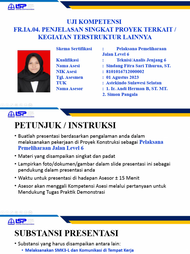 Sindang Fitra Sari Tihurua Pelaksana Pemeliharaan Badan Jalan | PDF ...