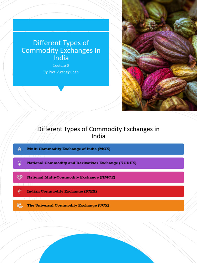 Lecture 5 Different Types of Commodities Exchanges in India .Pptx | PDF | Futures Contract ...