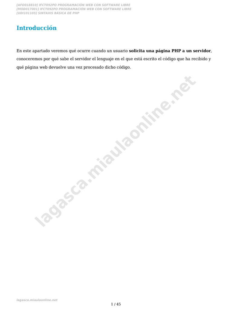 Sintaxis Básica de PHP | PDF | Redes | Internet y web