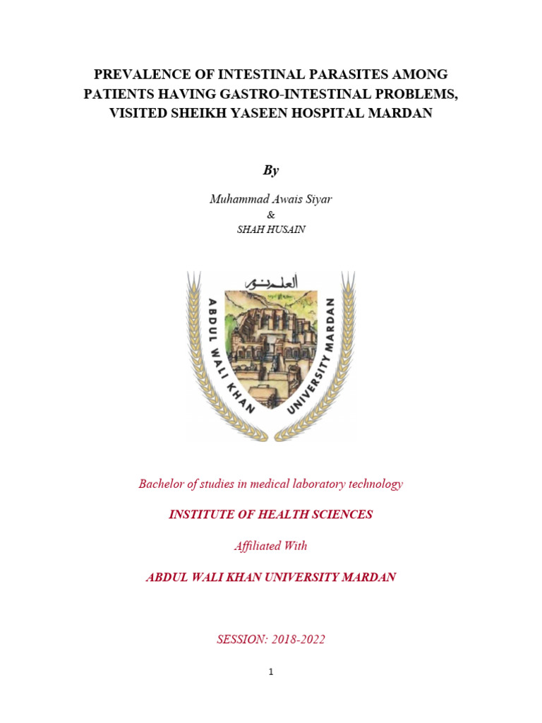 Group F (Awais and Shah Husain) | PDF | Parasitism | Clinical Medicine