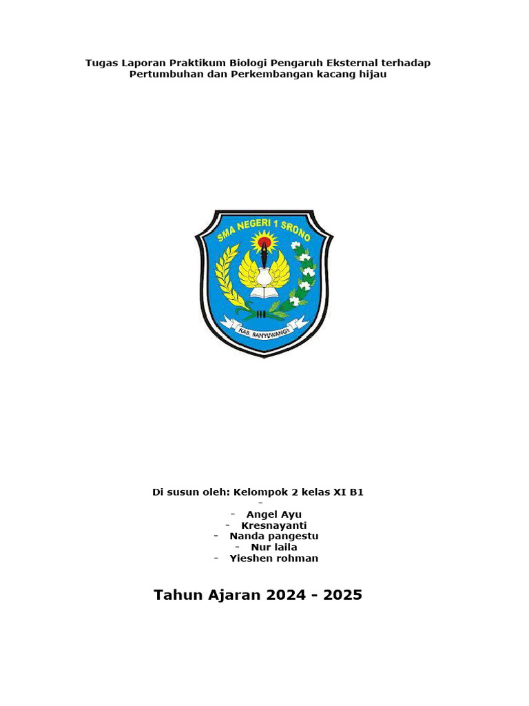 Tugas Laporan Praktikum Pengaruh Faktor Eksternal Intensitas Cahaya Pertumbuhan Dan Perkembangan ...