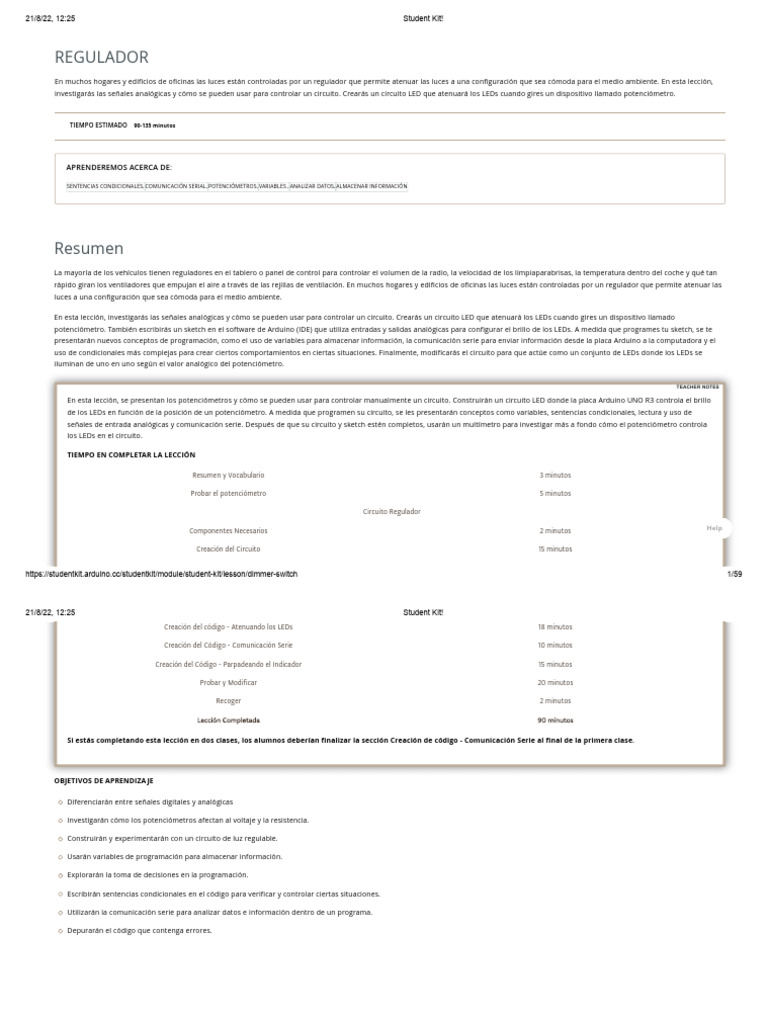 Guía 4 Entrada Analoga Arduino | PDF | Arduino | Variable (informática)