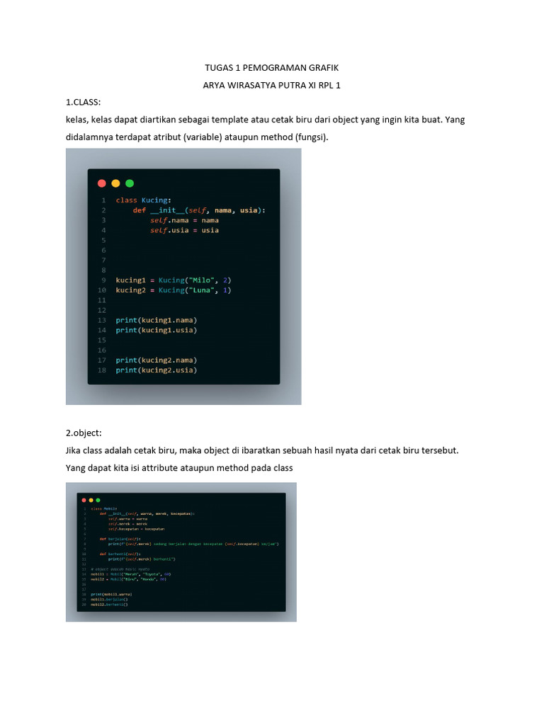 TUGAS 1 PEMOGRAMAN GRAFIK-arya | PDF