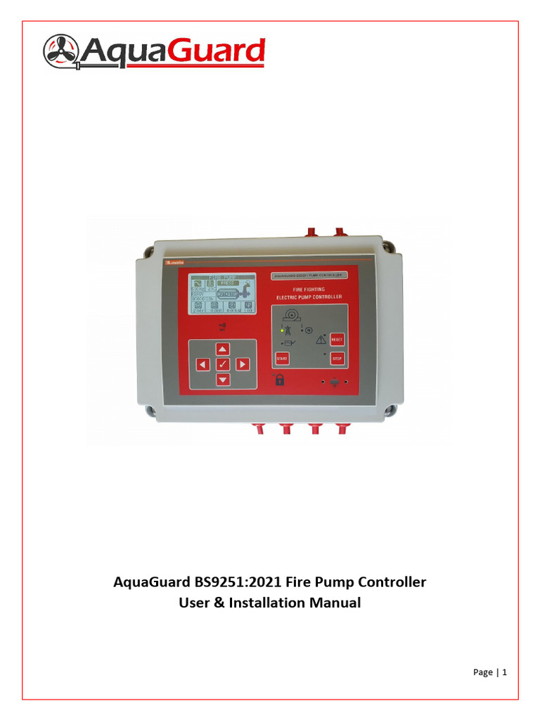 BS9251-2021 Fire Pump Controller Installation and User Manual Rev3 ...