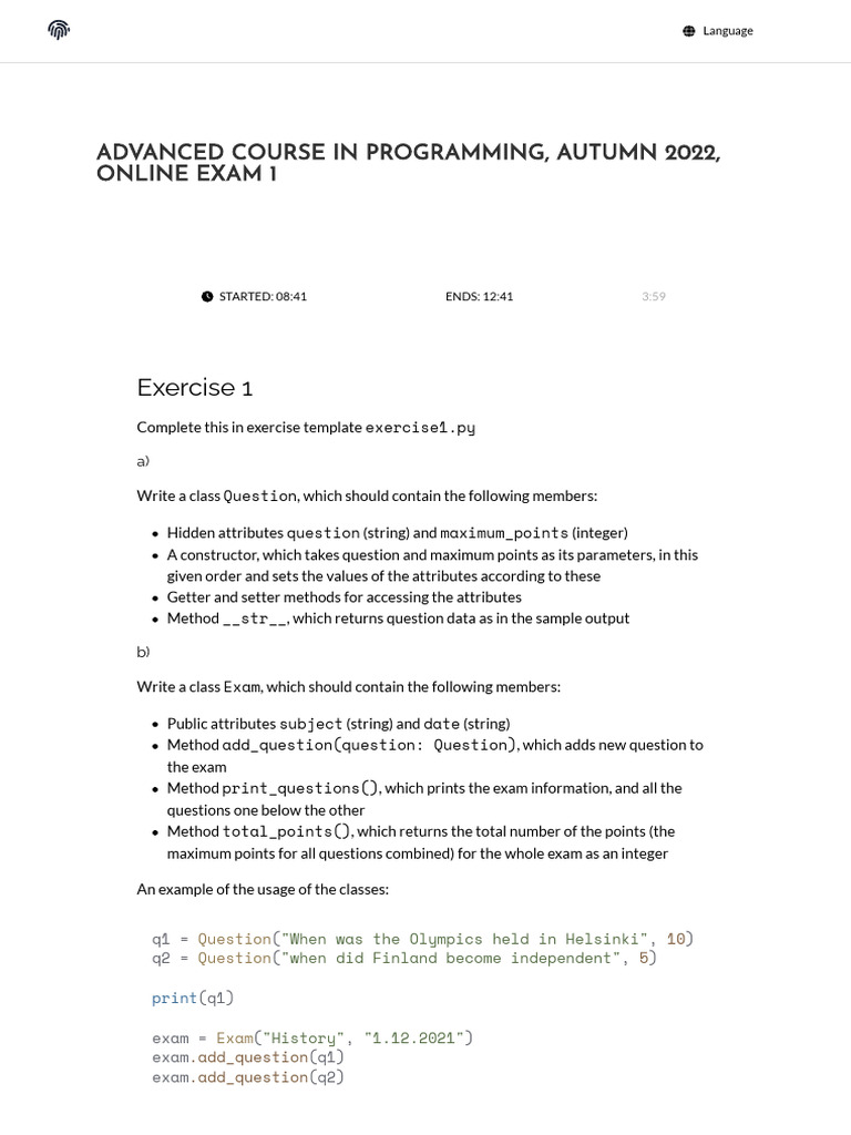 Secret Project 331-Helsinki Exam Python Advanced Course | PDF | Parameter (Computer Programming ...