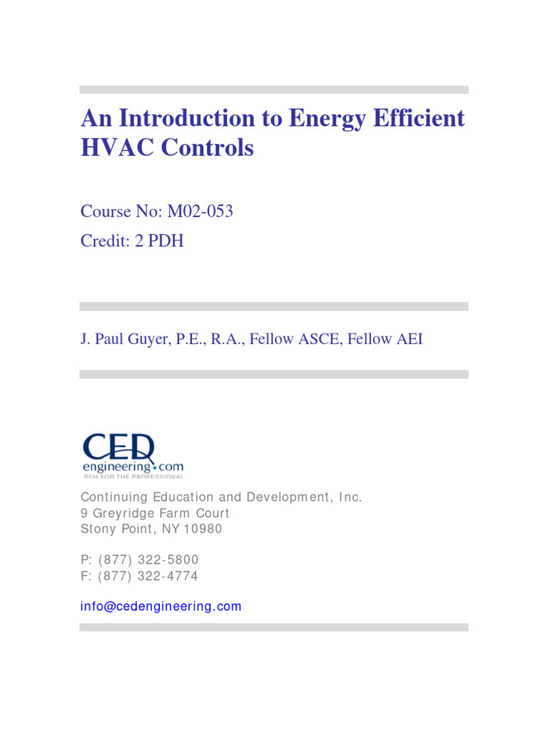 Intro To Energy Efficient HVAC Controls | PDF | Network Topology ...