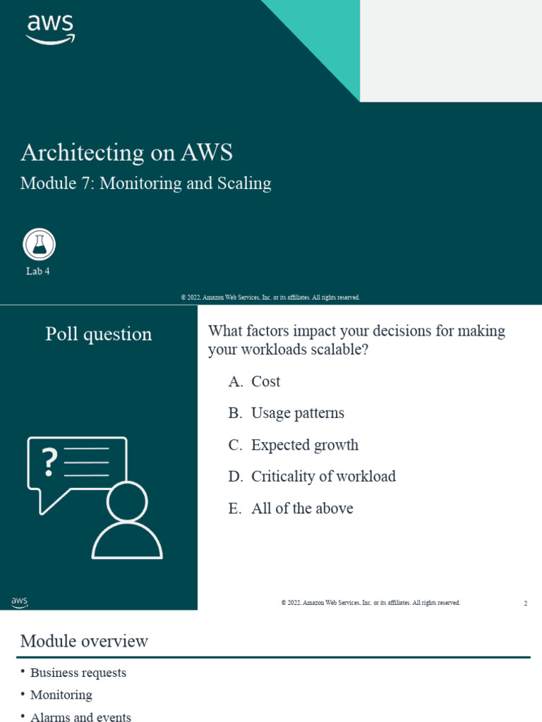 Mod 7 Monitoring and Scaling | PDF | Amazon Web Services | Software