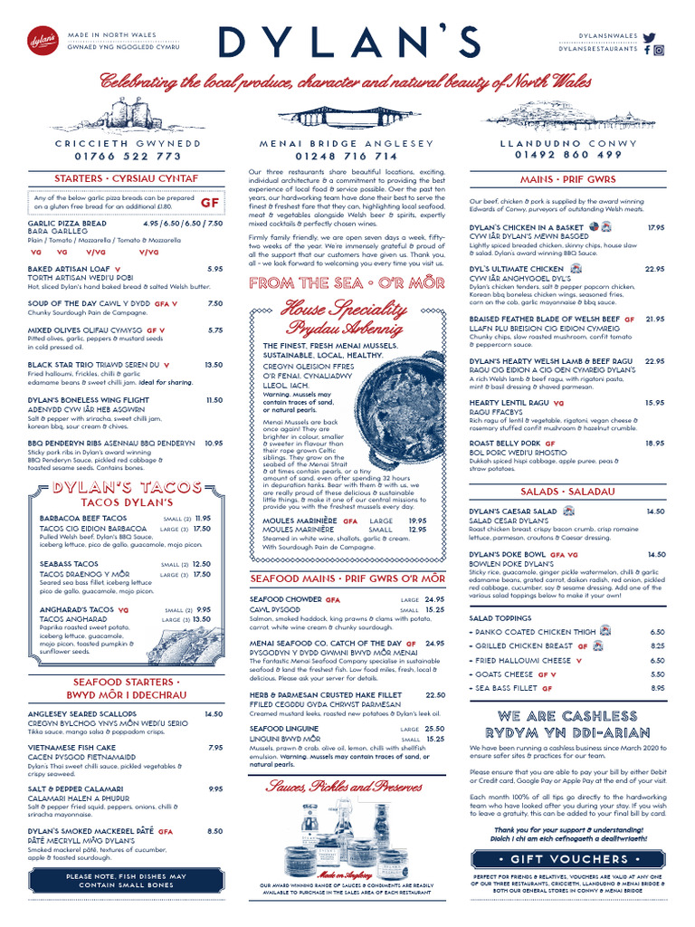 Dylans Spring Summer Menu 2023 | PDF | Hamburgers | Pizza