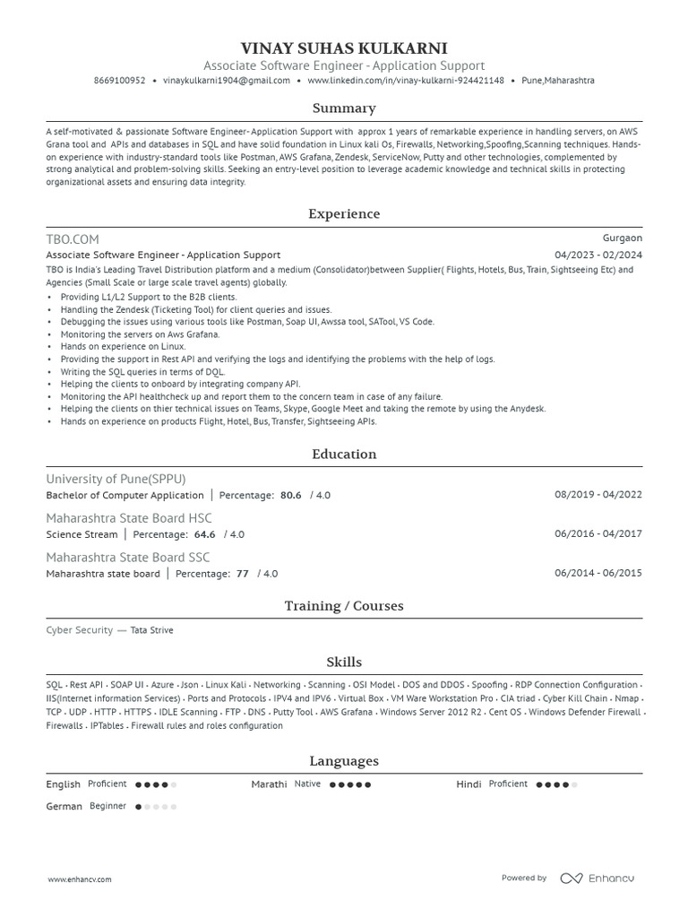 Vinay Kulkarni CV updated | PDF | Firewall (Computing) | Denial Of Service Attack