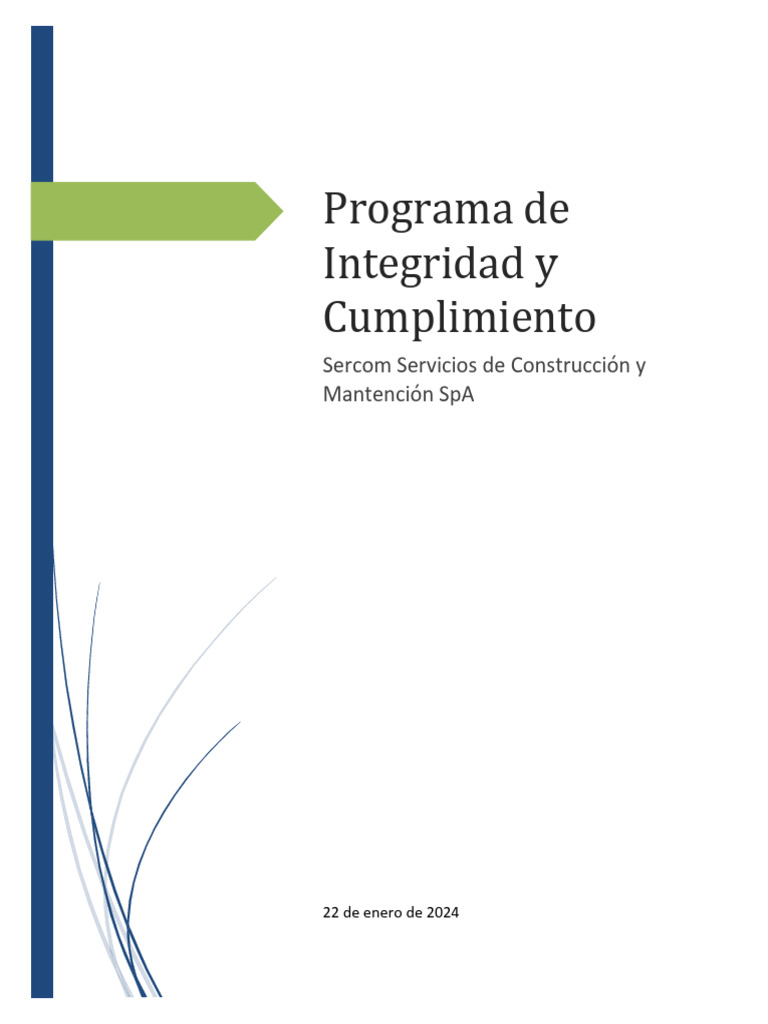 Programa de Integridad y Cumplimiento Sercom | PDF | Business | Comportamiento