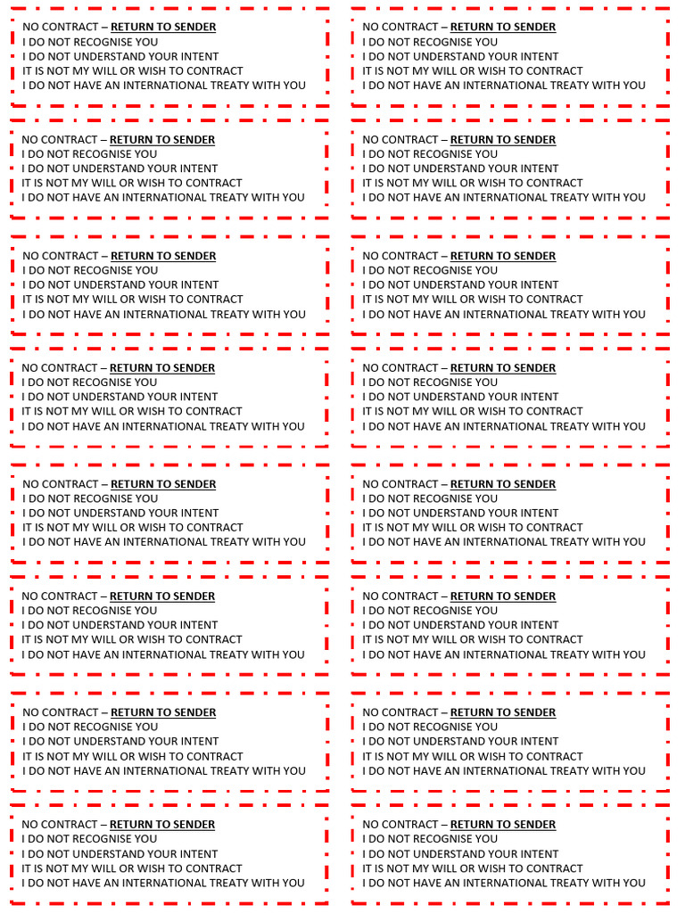 Return to Sender Labels | PDF | Private Law | International Law