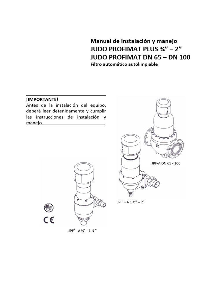 Instalación Filtro Manoreductor JUDO | PDF | Agua | Colector de aguas ...