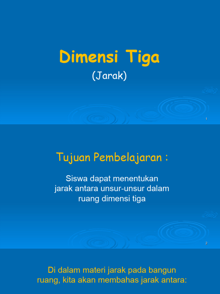Dimensi Tiga Jarak OK | PDF