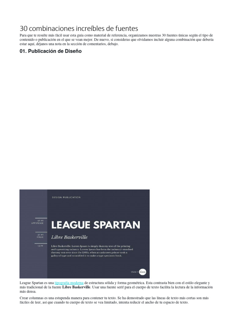30 Combinaciones Increíbles de Fuentes - Compressed | PDF | Tipografía ...