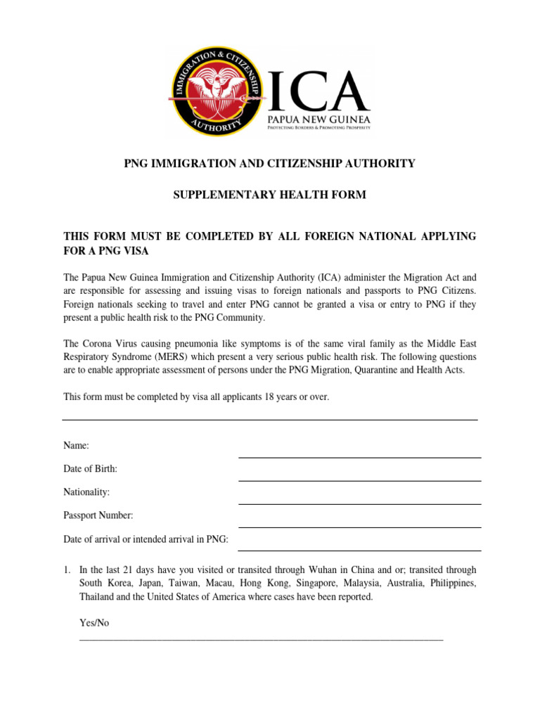 Supplementary form | PDF | Travel Visa | Passport