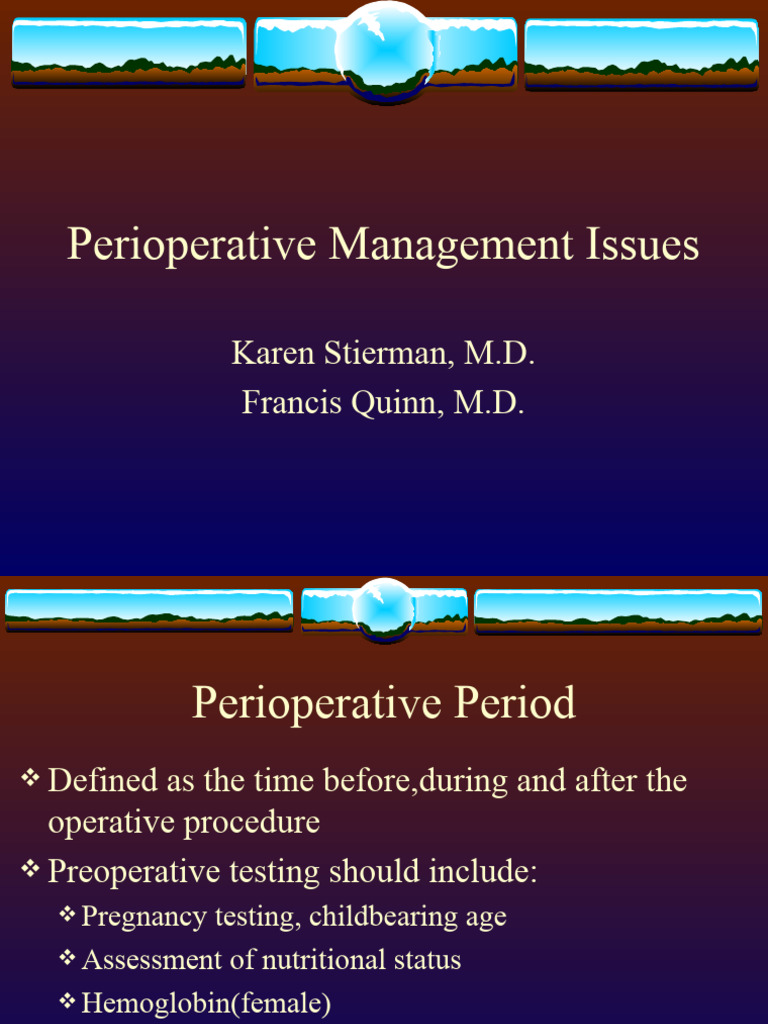 Periop Issues 2001 05 - PPT | PDF | Intravenous Therapy | Blood