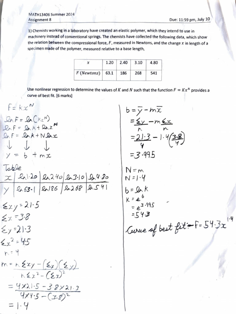 Assignment 8 | PDF | Physical Sciences | Applied And Interdisciplinary Physics