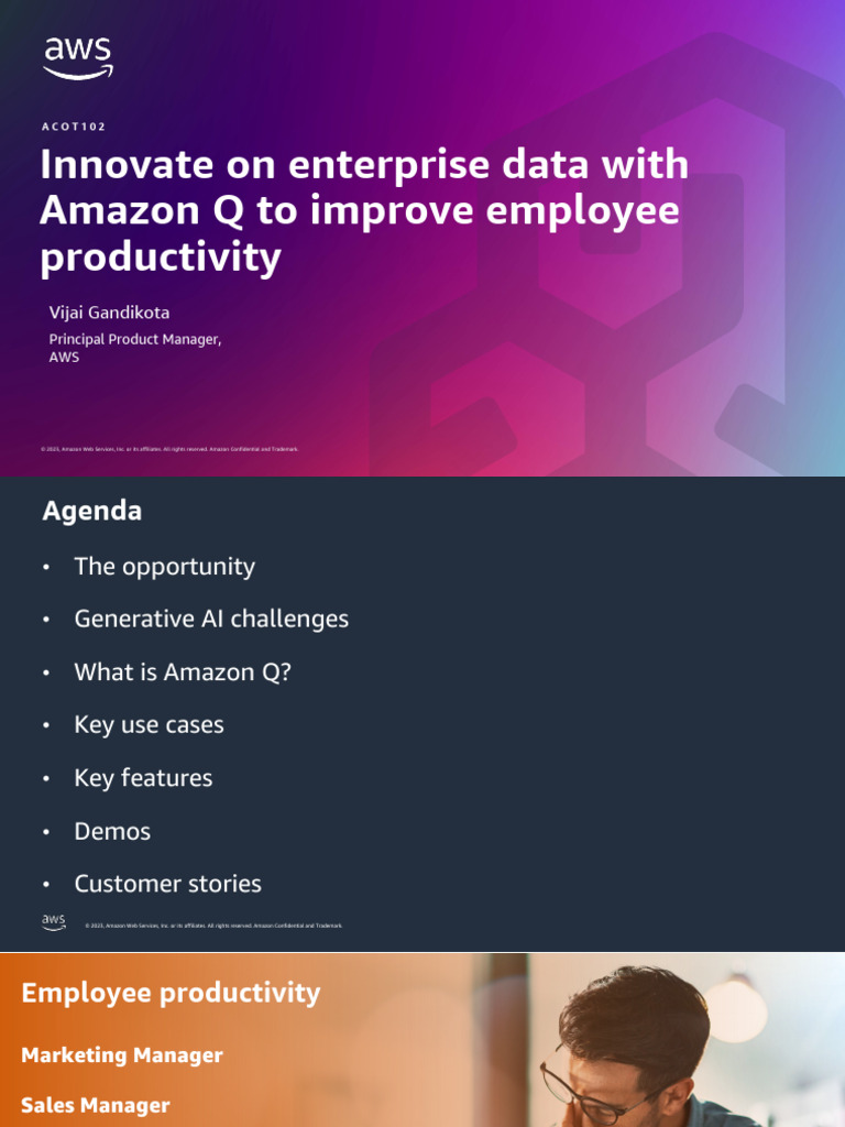 Innovate on Enterprise Data With Amazon Q to Improve Employee Productivity | PDF | Amazon Web ...