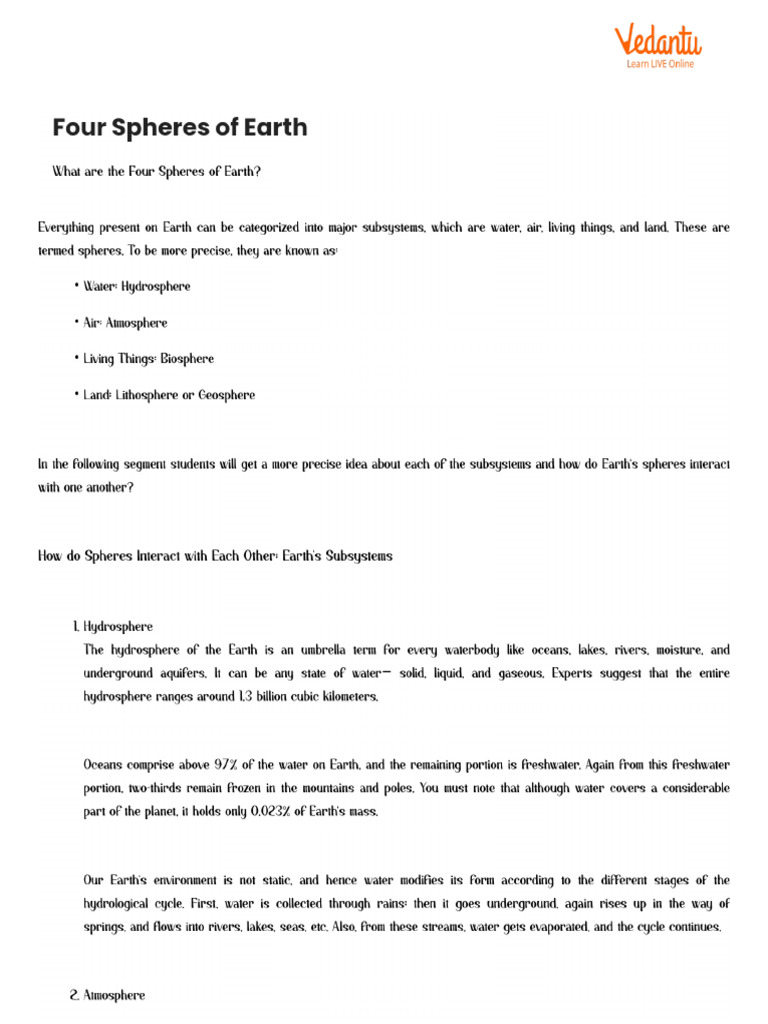 Four Spheres of Earth | PDF