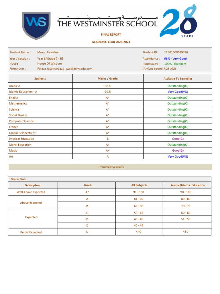 Report Card | PDF