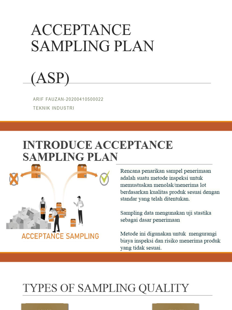 Acceptance Sampling Plan | PDF