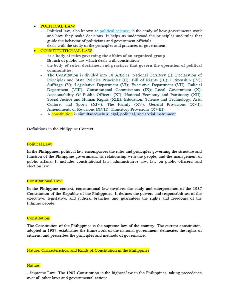 CONSTI LAW (1ST) | PDF | Constitution | Constitutional Amendment