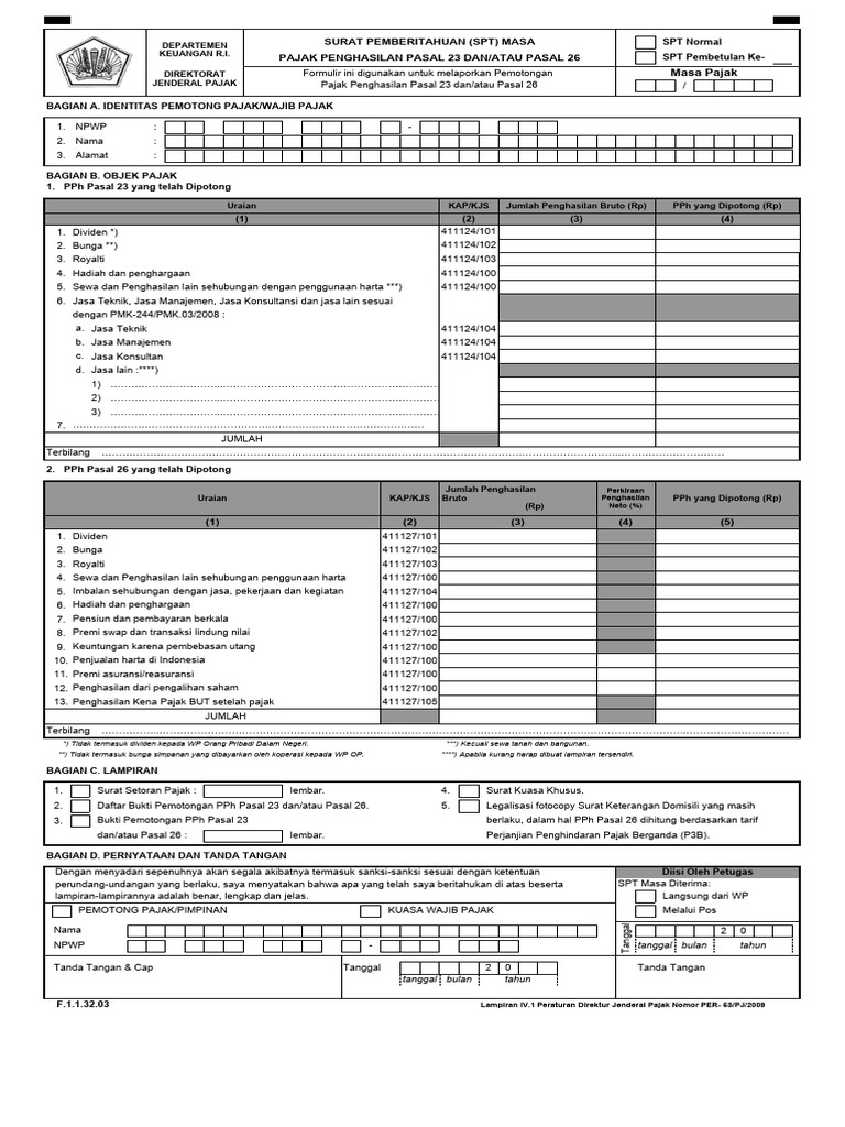 SPT Masa PPH 23 26 | PDF