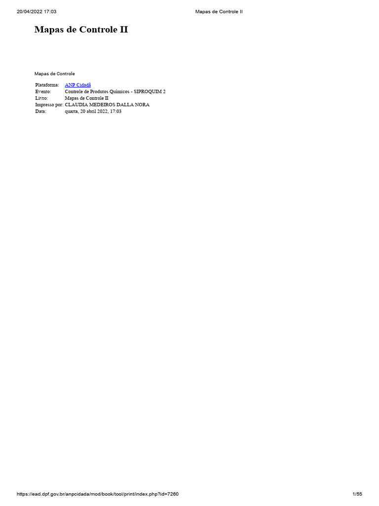 Mapas de Controle II | PDF | Química | Ciências Físicas