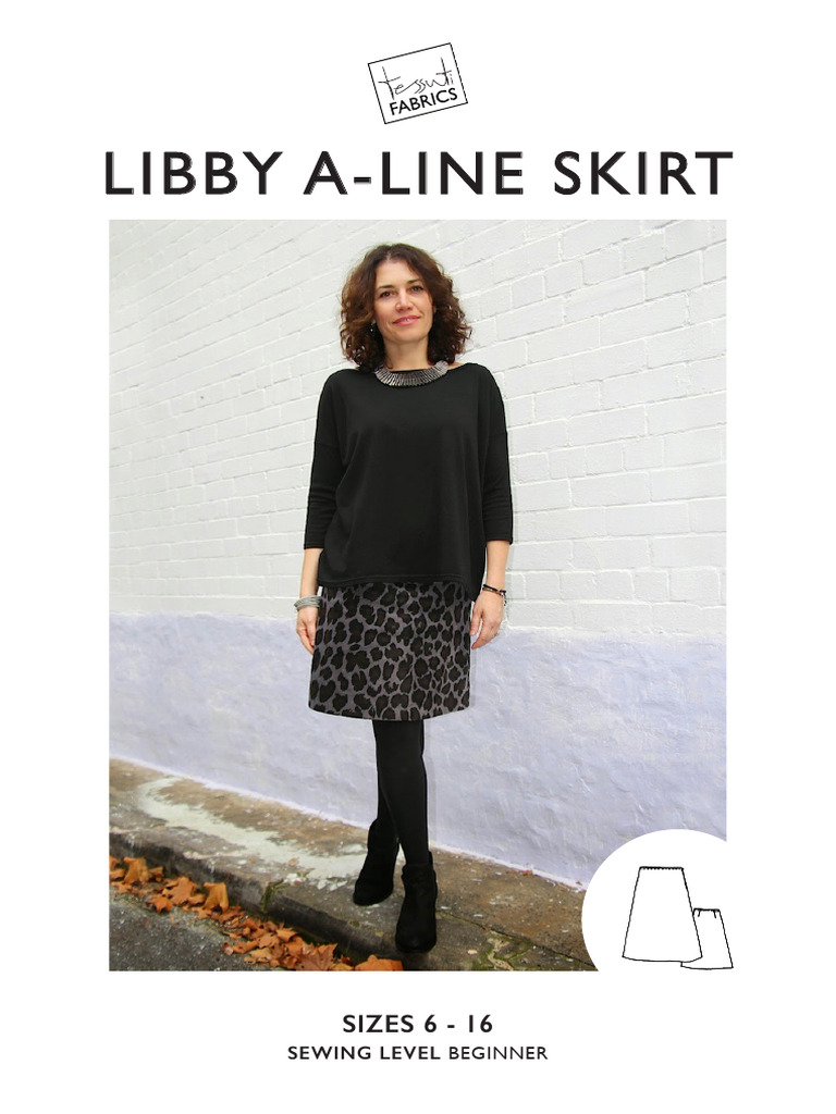 Libby A-Line Skirt Sewing Pattern | PDF | Seam (Sewing) | Sewing