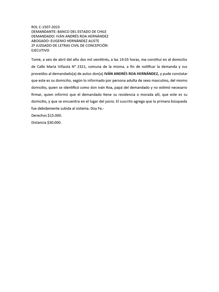 C-1507-2023 (2°) BUSQUEDA POSITIVA (UNA) 2da | PDF