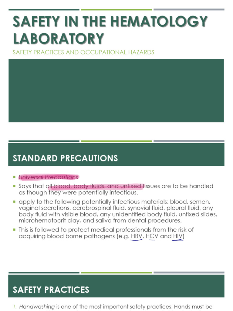 Laboratory Safety and Phlebotomy Procedure | PDF | Blood Plasma ...