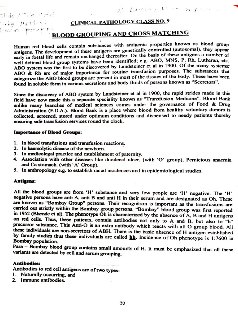 Patho Printed Blood GRP - Urine | PDF