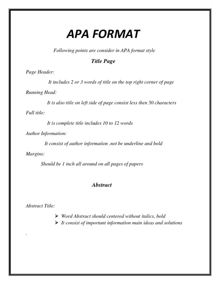 Sample Apa Title Page For Report 21 Apa Style Writing Template Free