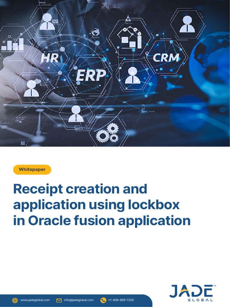 Receipt Creation and Application Using Lockbox in Oracle Fusion ...