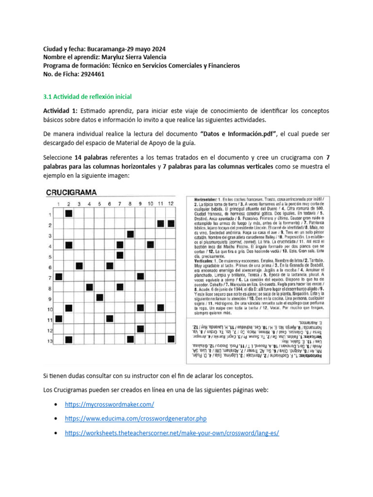 Actividad de Reflexion Inicial | PDF | Aprendizaje | Informática