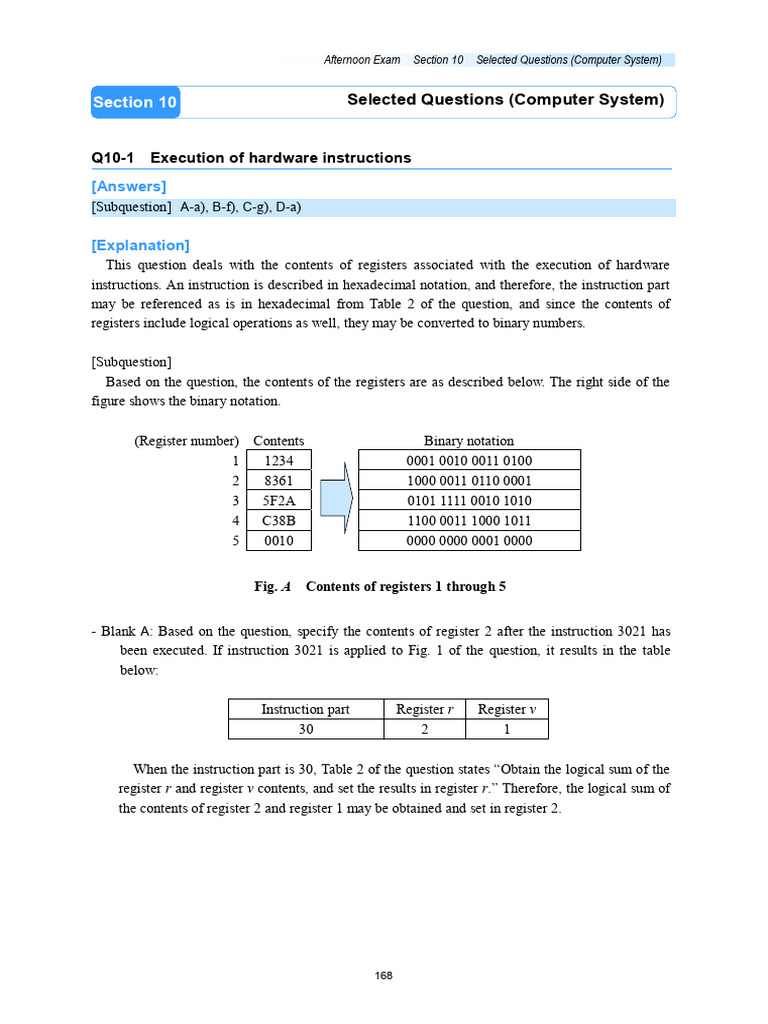 Section 10: Q10-1 Execution of Hardware Instructions | PDF | Central Processing Unit | Input/Output