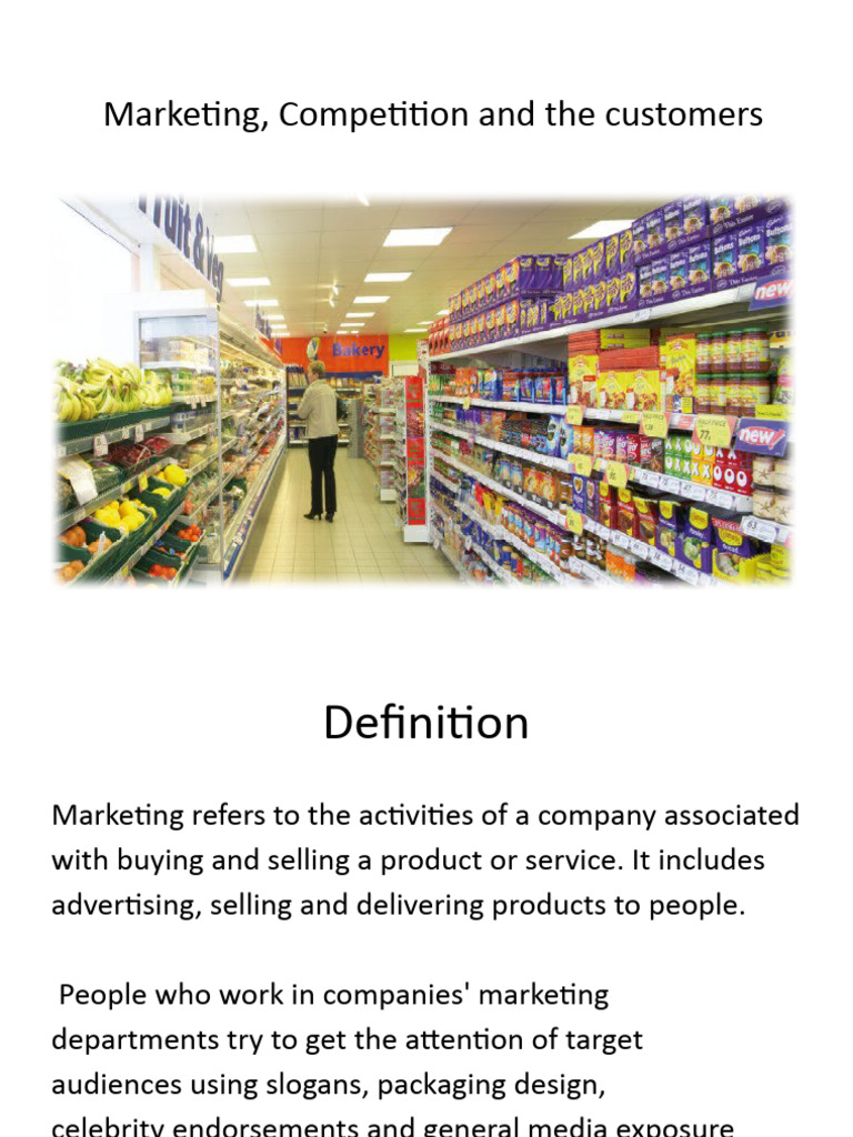 Chapter 1 Marketing Competition And The Customer Pdf Marketing